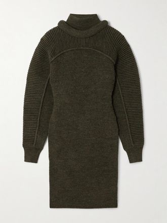 Isabel Marant Hilde Minikleid Aus Wolle Mit Gerippten Partien - Gr&uuml;n