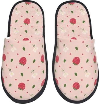Generic Imprimé Fraise Pantoufle Respirantes Pantoufles Hiver Slippers Pour Extérieur Unisex Chambre M
