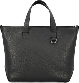 Fendi sac en cuir à logo embossé - Noir