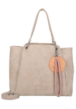 Fritzi Aus Preu&szlig;en Fritzi42N Vintage Sand Shopper Kunstleder Damen Handtasche Umh&auml;ngetasche Festival City vegan abnehmbarer Anh&auml;nger abnehmbare Tasche Vintage-Waschung 3