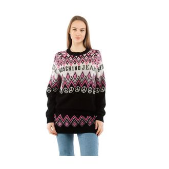 Moschino Femme, Pulls, Multicolore, Taille: 38 FR SweaT-shirt en Polyamide avec un Design Unique