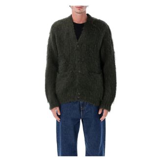 Obey Homme, Pulls, Vert, Taille: M Cardigan Patron bross&eacute;