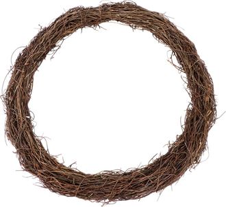 Pretyzoom 1stück Rattan Kranz Handgefertigter Weihnachtskranz Für Tür Und Wanddekoration Bastelbedarf Für Individuelle Girlanden Und Festliche Anlässe Natürlich