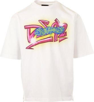 Dsquared2 Homme, Tops, Blanc, Taille: M T-Chemises