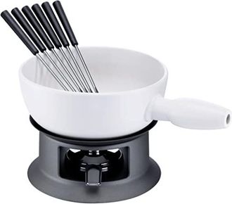 Schulte Ufer 1692 Käse-Fondue Tessin, 20, cm, weiß, Edelstahloptik