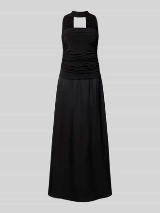 Neo Noir Abendkleid mit Raffungen Modell Hamina