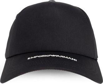 Emporio Armani Homme, Accessoires, Bleu, Taille: ONE Size Casquette de baseball en toile avec logo brod&eacute;