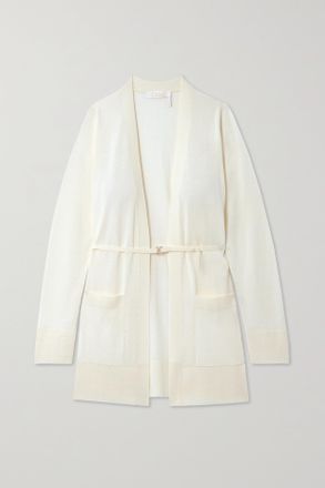 Chlo&eacute; Cardigan Aus Wolle Mit G&uuml;rtel - Wei&szlig;