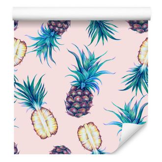 OEM Carta Da Parati Con Ananas Tropicale Per Soggiorno E Camera Da Letto, 50x1000 Cm