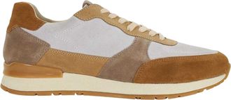Dune London Treaty Strukturiert Sneaker f&uuml;r Herren, Wildleder, Flach (Braungrau)