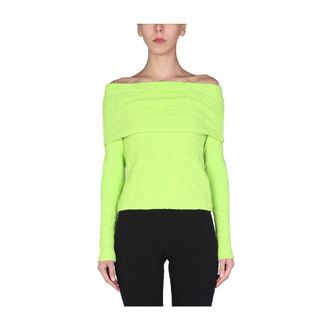Msgm Msgm, Femme, Tops, Vert, Taille: 34 FR Boateck Top