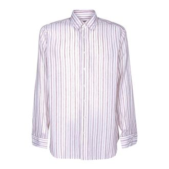 Lardini Baumwoll-Leinenhemd Langarm - - Shirts - Herren - Wei&szlig; - S