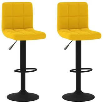 vidaXL Tabourets de bar lot de 2 jaune moutarde velours Vidaxl