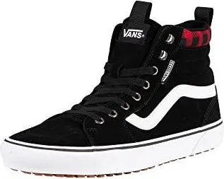 Vans Filmore Hi Vansguard Homme Basket, Suede Black Red Plaid, 42.5 EU