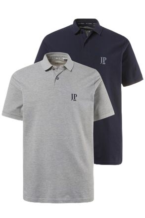 JP1880 Herren große Größen Übergrößen Menswear L-8XL bis 7XL, Poloshirts, 2er-Pack, Piqué, Seitenschlitze, Regular Fit, dunkel Marine XL 704317730-XL