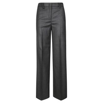 Incotex Flannel Wide Leg Pants - - Trousers - Damen - Grau - L