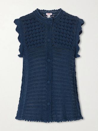 Eres Haut En Mailles Crochet&eacute;es Aurora - Bleu