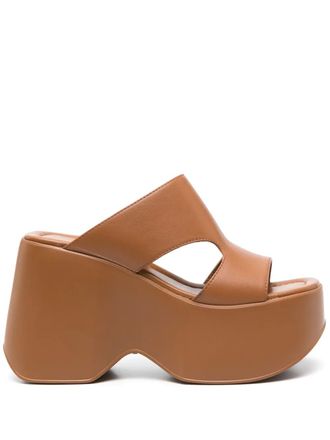 Vic Mati&eacute; Mules mit Cut-Out 100mm - Braun