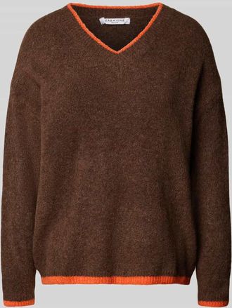 Zabaione Strickpullover mit V-Ausschnitt Modell Ro44sie