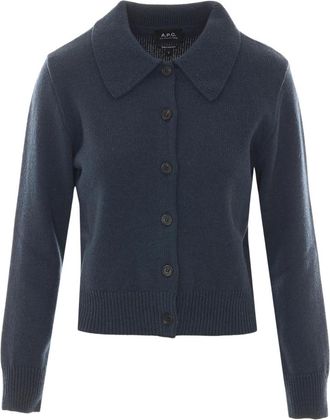 A.P.C. A.p.c., Femme, Pulls, Bleu, Taille: 38 FR Cardigans