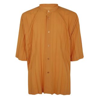 Issey Miyake Homme, Chemises, Orange, Taille: M Chemise Edge