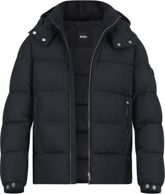 HUGO BOSS Herren Jacken schwarz Mikrofaser unifarben