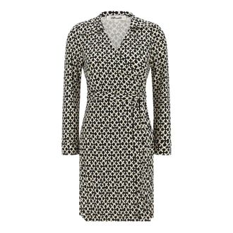 Diane Von F&uuml;rstenberg Robe portefeuille Jeanne en jersey de soie - Femme - Robes - Multicolore - Taille: 38 FR