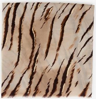 Au Printemps Paris Eole in gemischter Baumwolle gedruckt - Beige