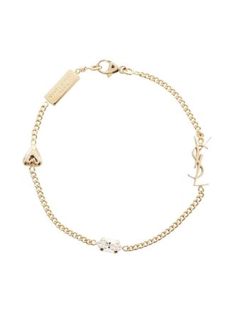 Saint Laurent bracelet Cassandre à breloque coeur (années 2020) - Or