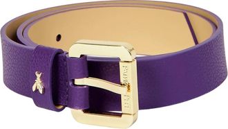 Patrizia Pepe unisex, Accessoires, Violet, Taille: L Ceinture Femme en Cuir Violet avec Boucle &agrave; Rouleau