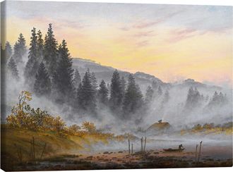 Posterlounge Der Morgen Leinwandbild von Caspar David Friedrich 40 x 30 cm Wandbilder Wanddeko