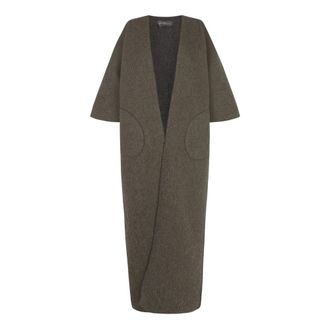 Cortana Oversized Reversible Mantel - - Knitwear - Damen - Gr&uuml;n - M