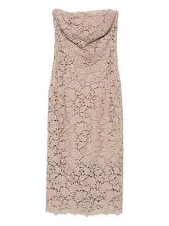 Ermanno Scervino robe courte à fleurs en dentelle - Tons neutres