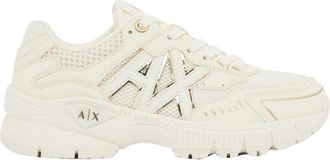 A|X Armani Exchange Femme, Chaussures, Beige, Taille: 37 EU Baskets &agrave; lacets