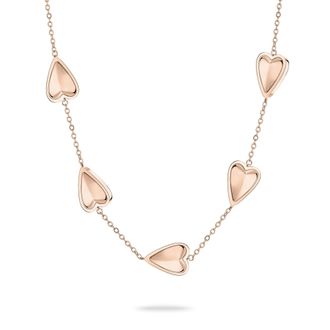 Liebeskind BERLIN Necklace - Halskette aus Edelstahl - IP Ros&eacute;gold - Ankerkette verstellbar bis 50 cm - wasserfest & hautfreundlich