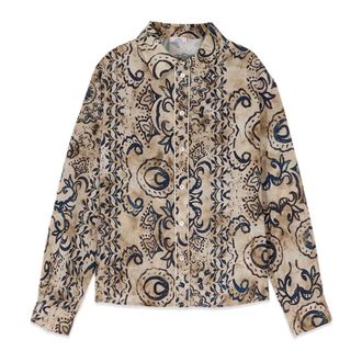 Oltre Damen, Blusen & Hemden, Beige, 4XLGr&ouml;&szlig;e