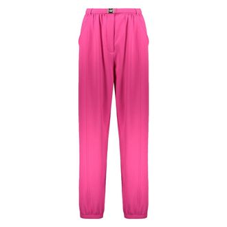 Moschino Hose mit Logo-G&uuml;rtel - - Trousers - Damen - Rosa - XS