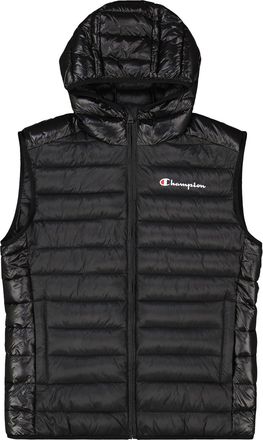 Champion Herren Legacy Outdoor (220341) -Wr Light Nylon Cir&egrave; 35gr Small Script Logo High-Neck Gepolsterte Weste, Schwarz (KK001), XL