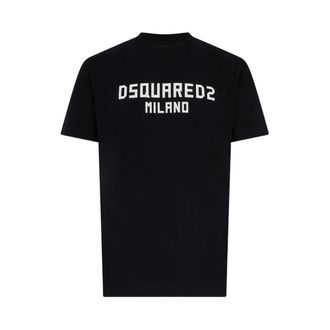 Dsquared2 Logo Print T-shirt - - Tops - Herren - Schwarzk - 2XL