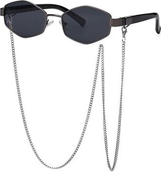 Generic Chaîne tendance 2025 pour hommes et pour femmes, lunettes de soleil décoratives, vacances en plein air, plage (couleur : D, taille : moyenne)