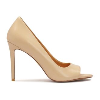 Kazar Beige Leder Peep Toe High Heel Pumps.Dieses Produkt f&auml;llt klein aus. - - Shoes - Damen - Beige - 37 EU