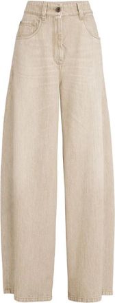 Brunello Cucinelli Wide Jeans - - Jeans - Damen - Beige - M