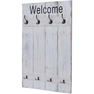 Hhg Portemanteau mural 921, style shabby, 91x60cm, blanc