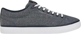 Tommy Hilfiger Herren Vulcanized Sneaker Core Chambray Low Top, Blau (Desert Sky), 45