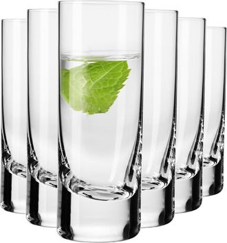 Krosno Vodka Tequila Shot Gläser | 6er Set | 65 ml | Ideal für Zuhause, Restaurant und Empfänge | Spülmaschinenfest