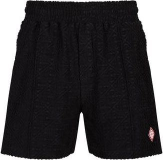 Casablanca Short textur&eacute; en tissu &eacute;ponge en coton m&eacute;lang&eacute;