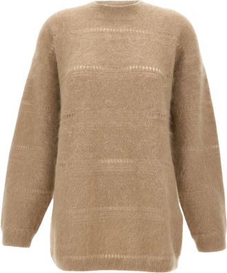 The Garment Roma Pull Col Rond - Femme - Pulls - Beige - Taille: 34 FR