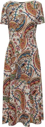 Etro Femme, Robes, Multicolore, Taille: 42 FR Robe Midi Imprim&eacute;e Paisley