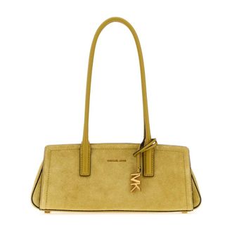 Michael Kors Laila Petit Sac Bandouli&egrave;re en Daim - Femme - Sacs - Jaune - Taille: ONE Size