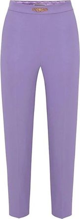 Elisabetta Franchi Femme, Pantalons, Bleu, Taille: 38 FR Cropped Pantalons